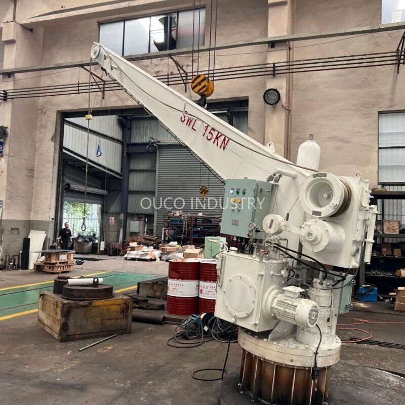 15KN Single Boom Rescue Boat Davit | Marine Crane | OUCO